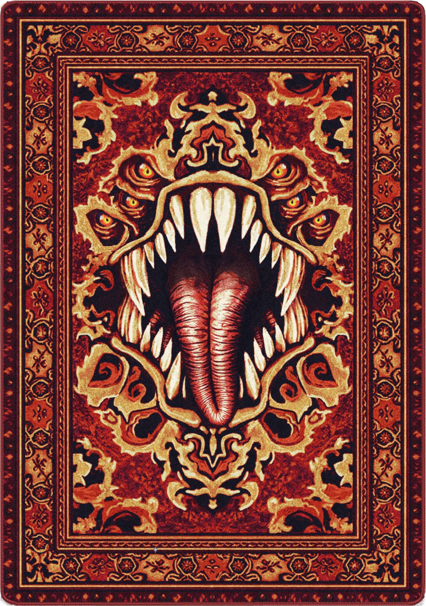 The Mimic Rug in Blood Hunger – Monster Trap Persian Style Area Rug for ...